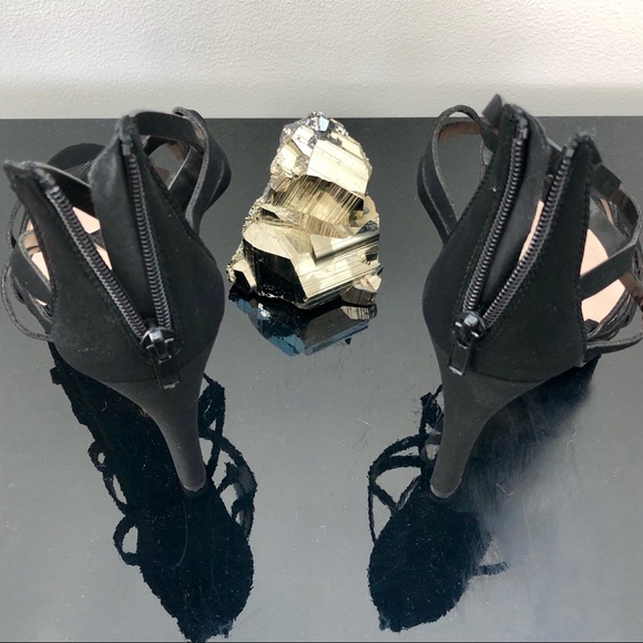 Heart In D | Shoes | Heart In D Black Lazer Cut Platform Heel Sandal ...